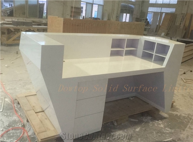 Modern Design White Corian Salon Reception Desk from China ...