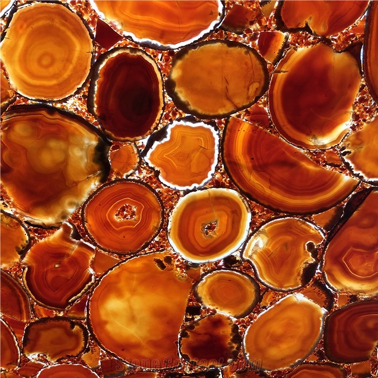 Wholesale Backlit Red Agate Gemstone Slabs from China - StoneContact.com