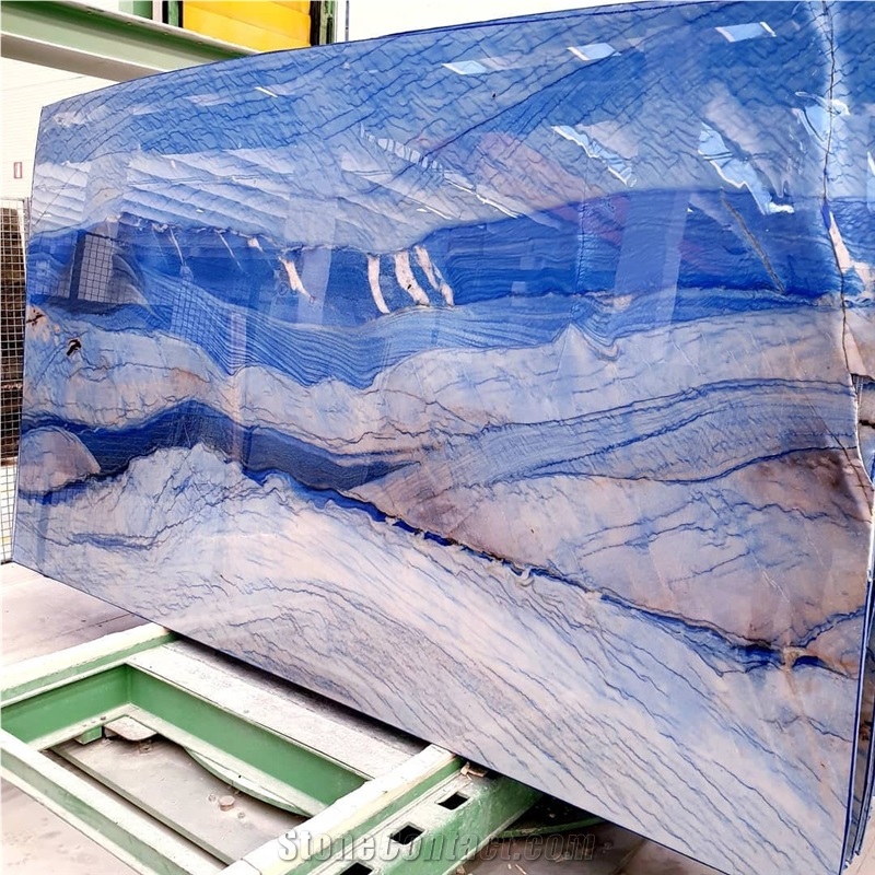 Azul Macaubas Blue Quartzite Tiles, Slabs from China - StoneContact.com