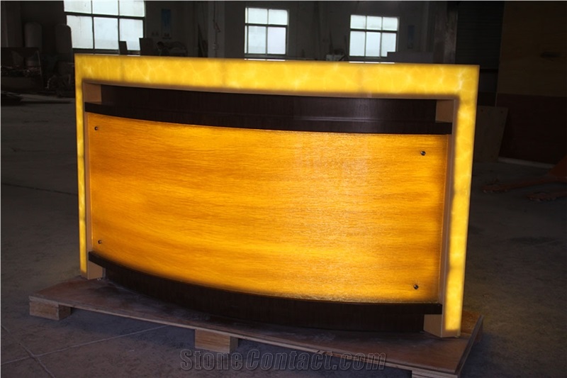 Alabaster Club Bar Counter - StoneContact.com