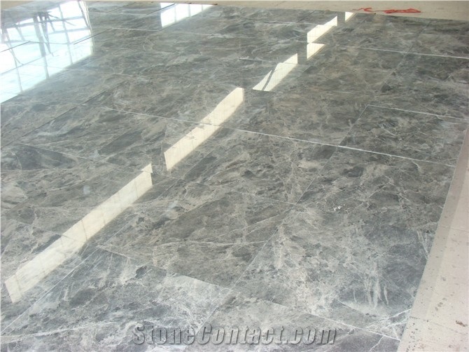 Steel Grey Marble Slab Steel Gray Marble Tile from China - StoneContact.com
