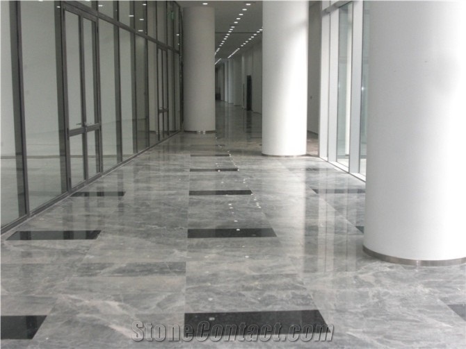 Steel Grey Marble Slab Steel Gray Marble Tile from China - StoneContact.com
