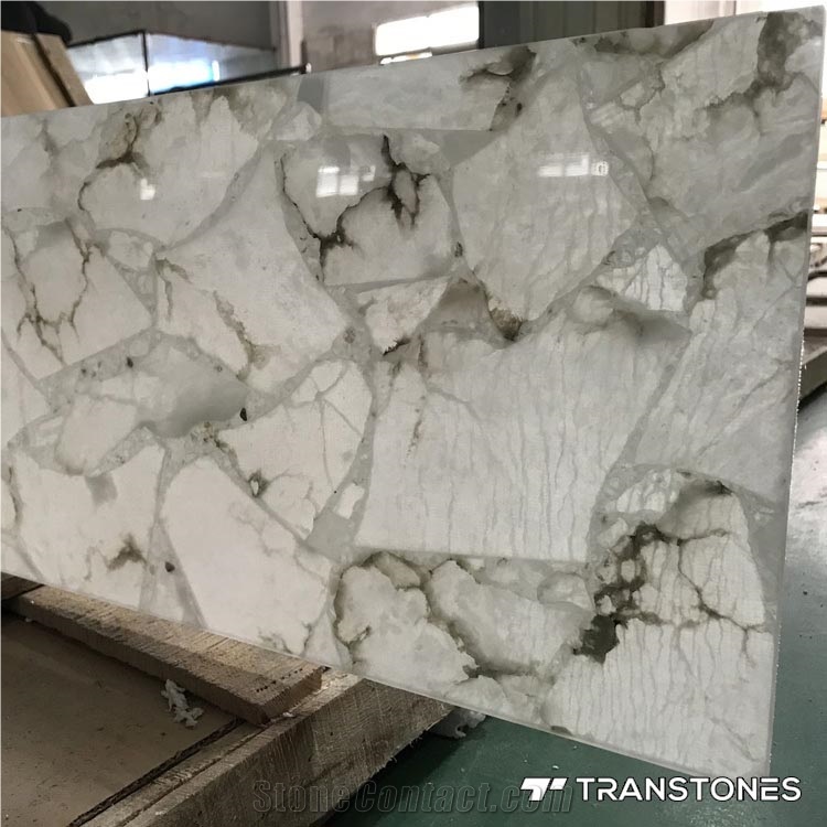 Artificial Resin Translucent Stone Panel from China - StoneContact.com