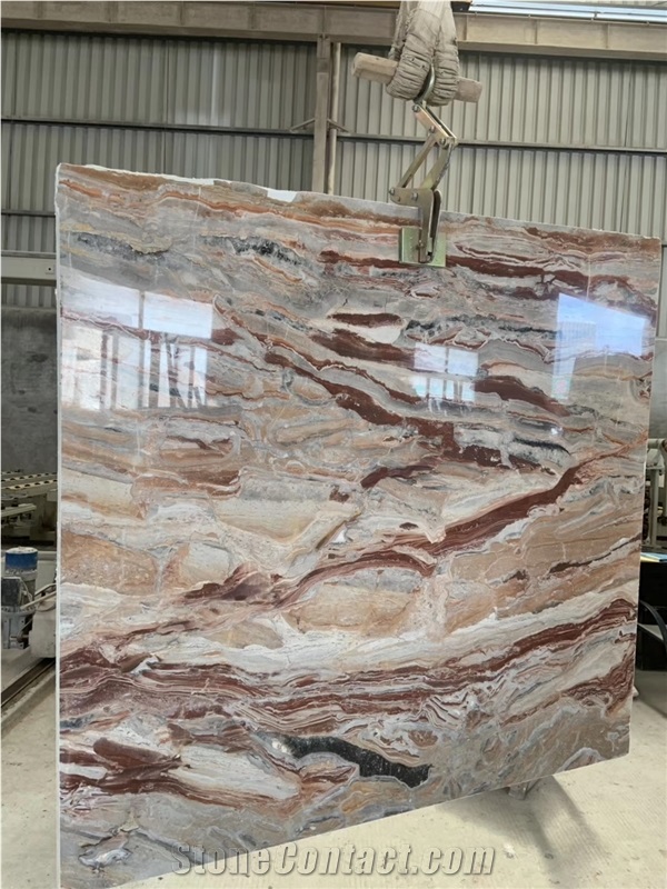 Monica Red Marble Slabs & Tiles Italy Red Marble from China ...
