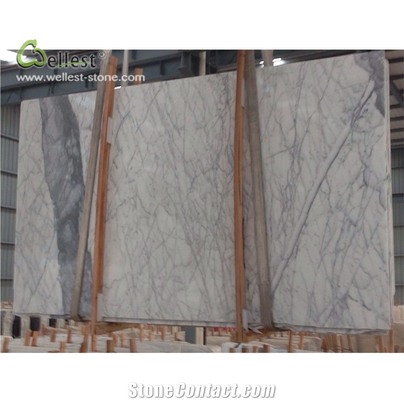 China Statuario Marble Slab Polished from China - StoneContact.com
