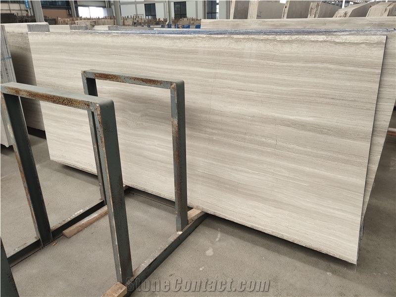 White Wooden Marble Slabs and Tiles from China - StoneContact.com