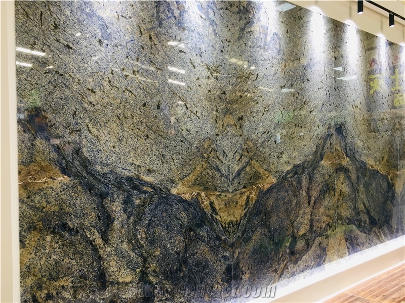Azul Bahia Blue Granite Exotic Brazil Slabs Tiles from China ...