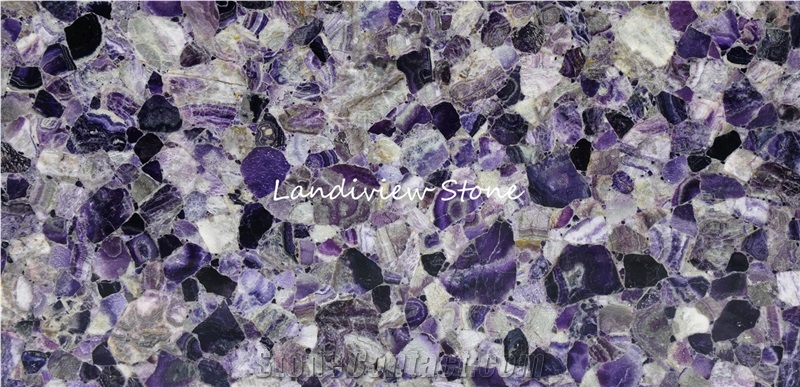 Purple Stone Commercial Counters - StoneContact.com