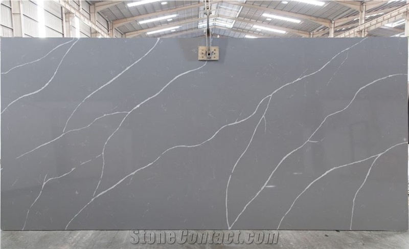 Calacata Quartz Stone Slabs (Polished) from Malaysia - StoneContact.com Calacata Quartz Stone Slabs (Polished) from Malaysia - StoneContact.com