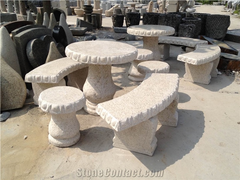 Natural Stone Patio Outdoor Tables from China - StoneContact.com