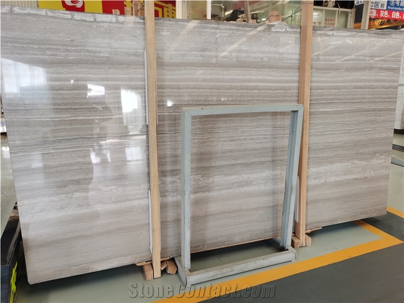 Marble Ashlar Pattern Grey Wood Slab Wall Cladding from China ...