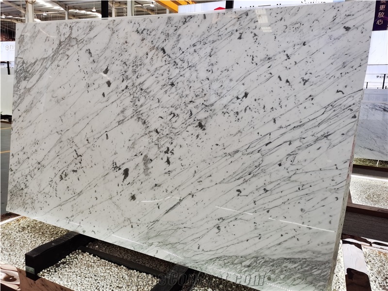 Snow White Marble Opus Pattern Big Slabs from China - StoneContact.com