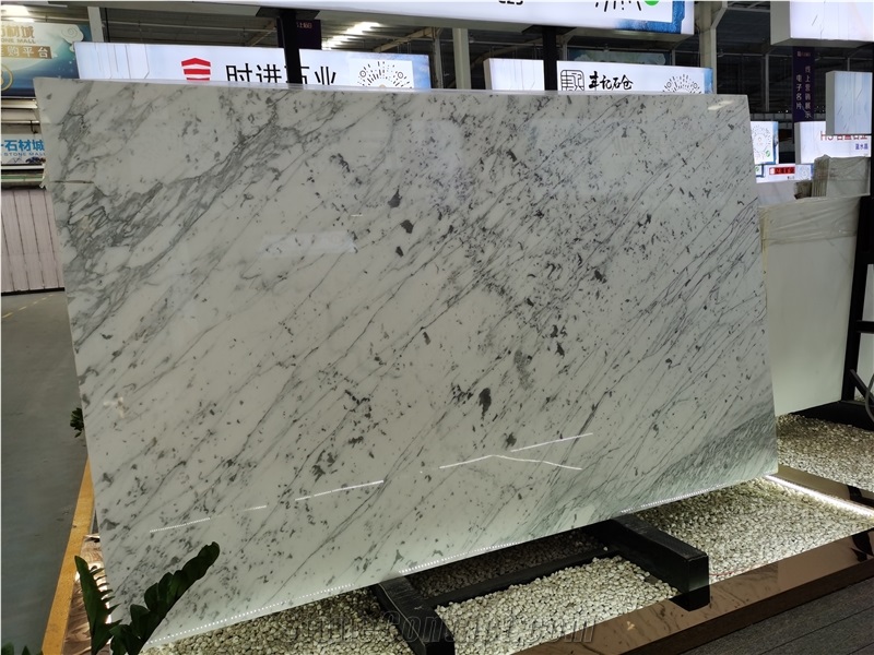 Snow White Marble Opus Pattern Big Slabs from China - StoneContact.com