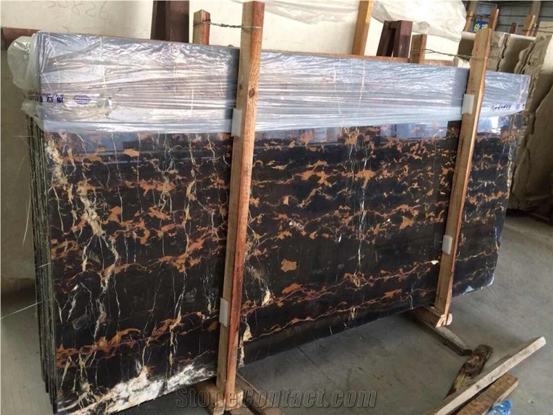 Portoro Gold Marble Tiles & Slabs from China - StoneContact.com