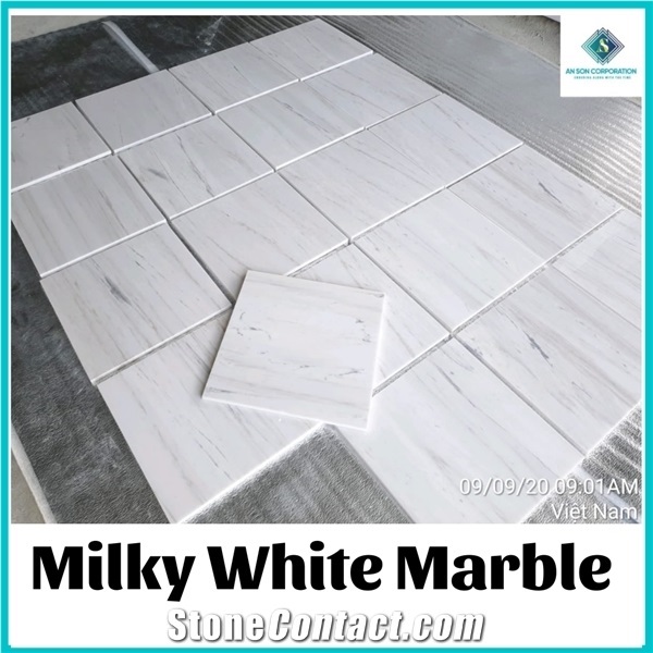 Ascdl002 Milky White Marble Tiles from Viet Nam - StoneContact.com