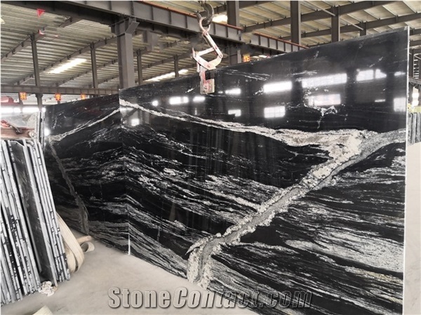 China River Black Granite Stone Wall Cladding Covering Tiles from China ...