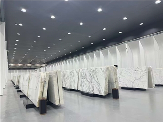 Open Bookmatch White Arabescato Marble Slabs from China - StoneContact.com