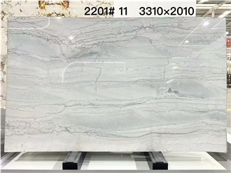 Super White Quartzite Slabs Fantasy Eternity Stonetiles from China ...