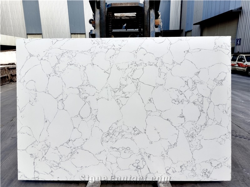 X28 Calacatta Galaxy Quartz Slabs from China - StoneContact.com