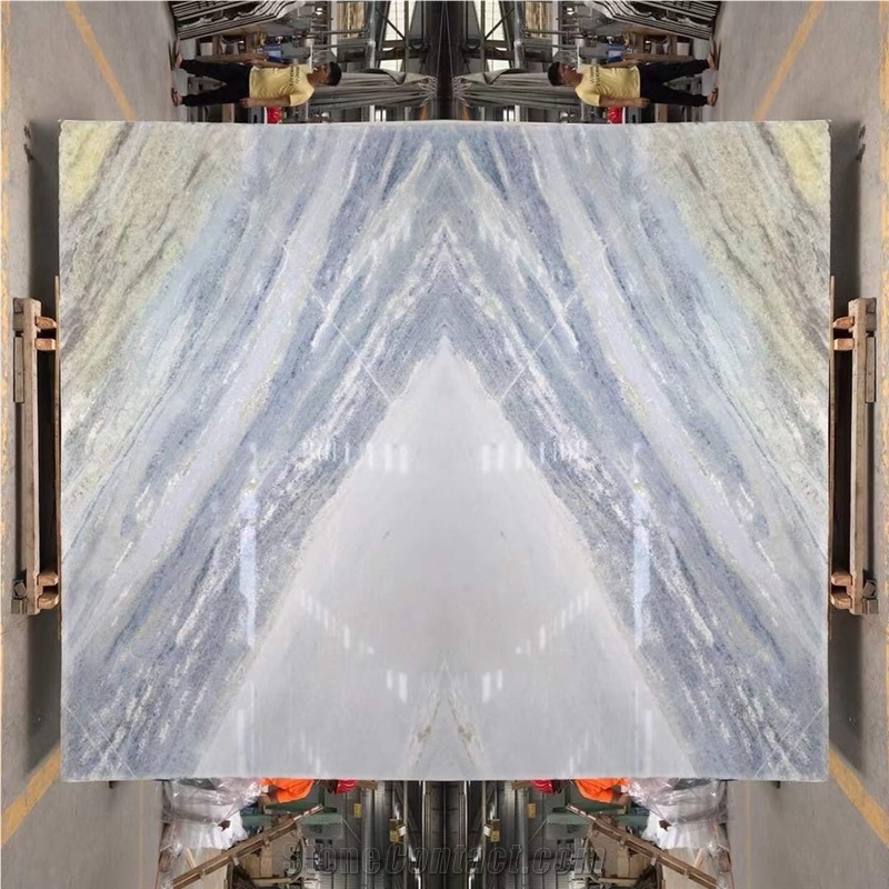 Brazil Crystal Blue Luxury Slab Marble from China - StoneContact.com