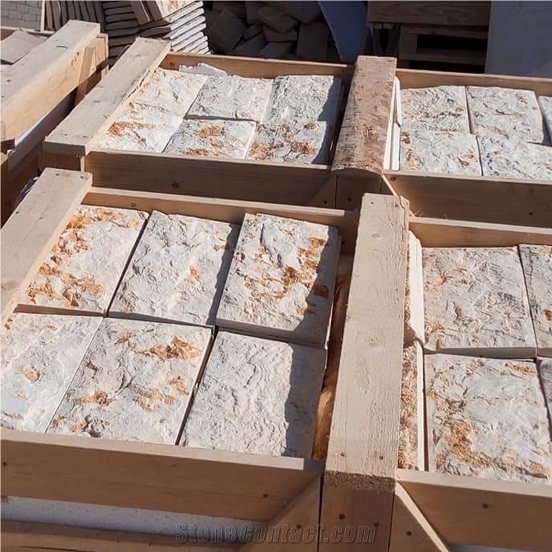 Galala Marble Split Face Tiles from Egypt - StoneContact.com