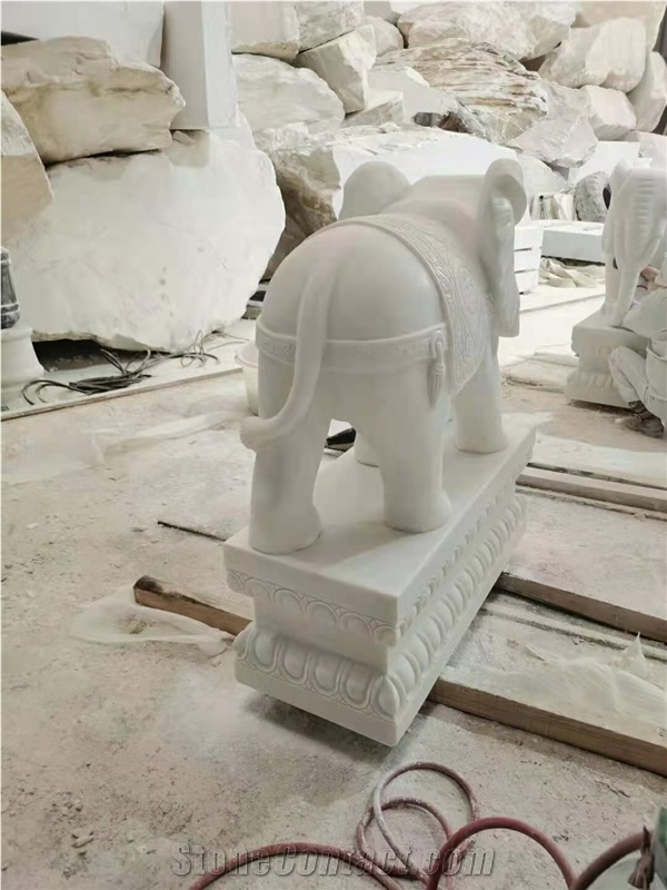 Natural Stone Handicraft Elephants For Entrance Doors from China ...