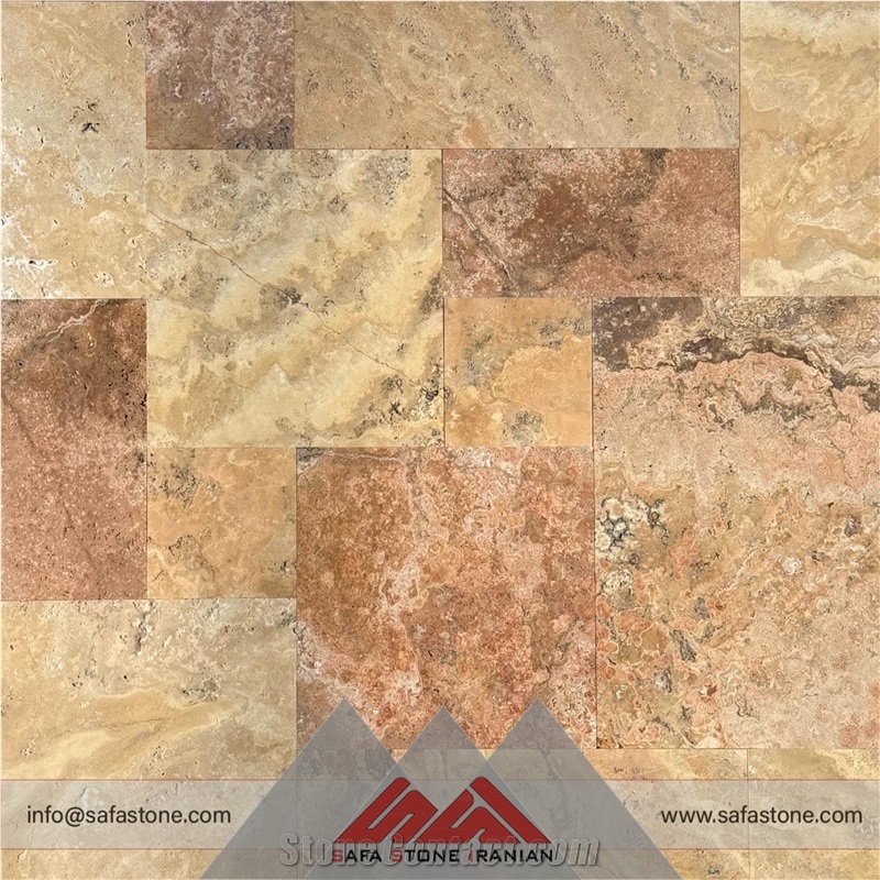 Amberite Travertine Tiles, Travertine French Pattern from Iran ...
