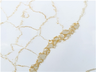 Engineering Stone Calacatta Gold Quartz Slabs from China - StoneContact.com