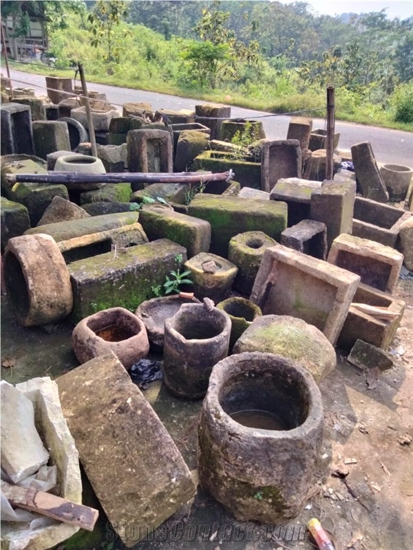 Limestone Flower Pots from Indonesia - StoneContact.com