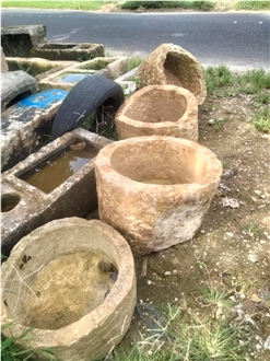 Limestone Flower Pots from Indonesia - StoneContact.com